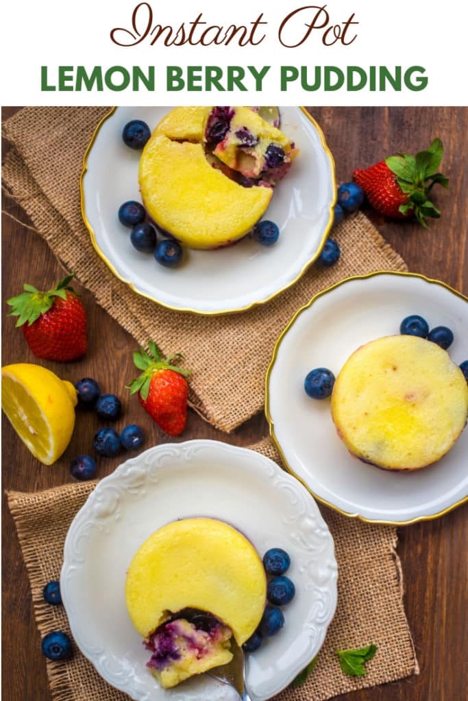 Instant Pot Lemon Berry Pudding - Caramel Tinted Life