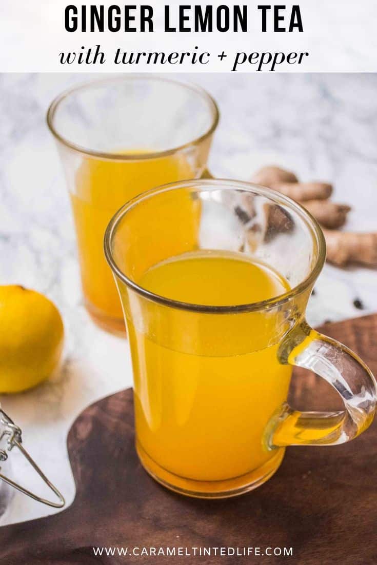 Ginger Lemon Tea - Instant Pot and Stovetop version - Caramel Tinted Life